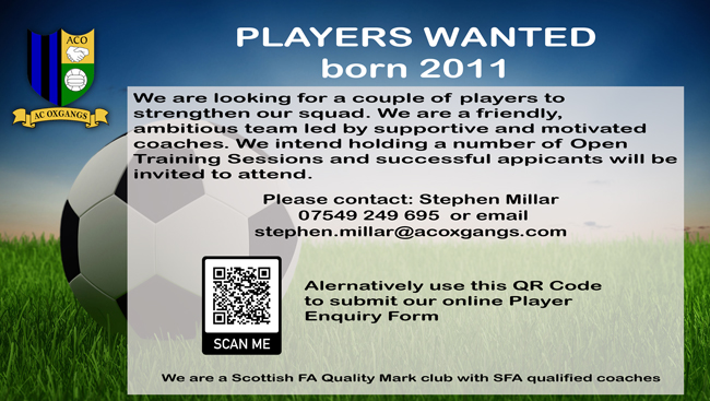 AC Oxgangs CFC - Players Wanted